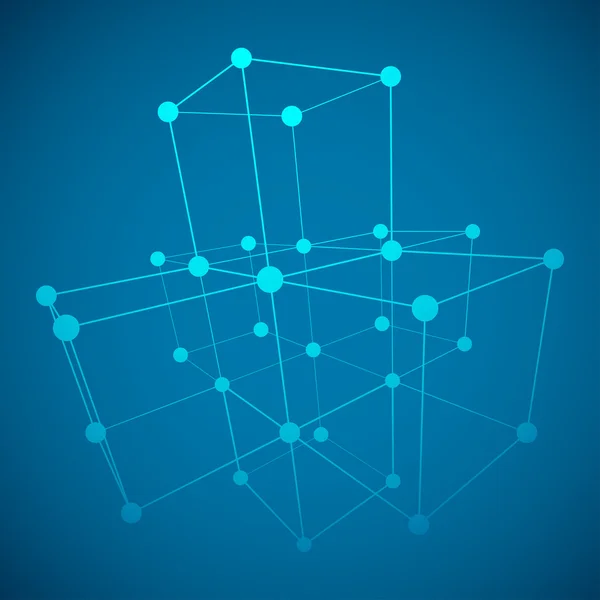 Wireframe Mesh Cubes Stock Vector by ©jakegfx 111575150