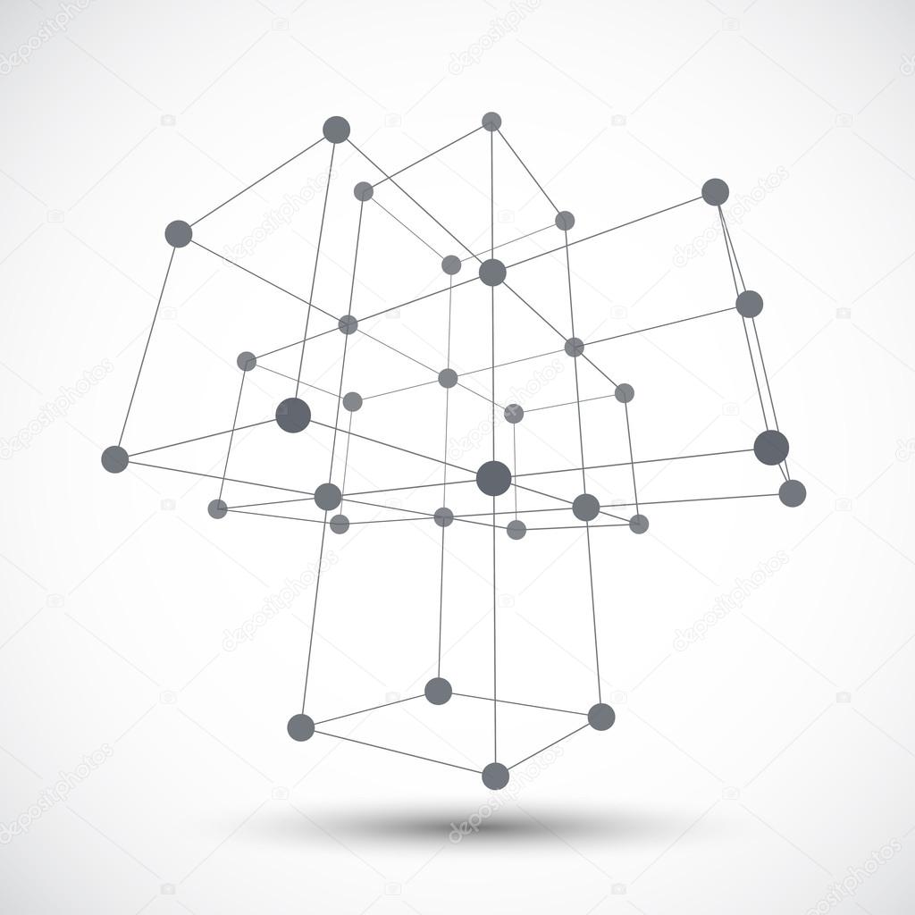 Wireframe Mesh Cubes Stock Vector by ©jakegfx 111575150