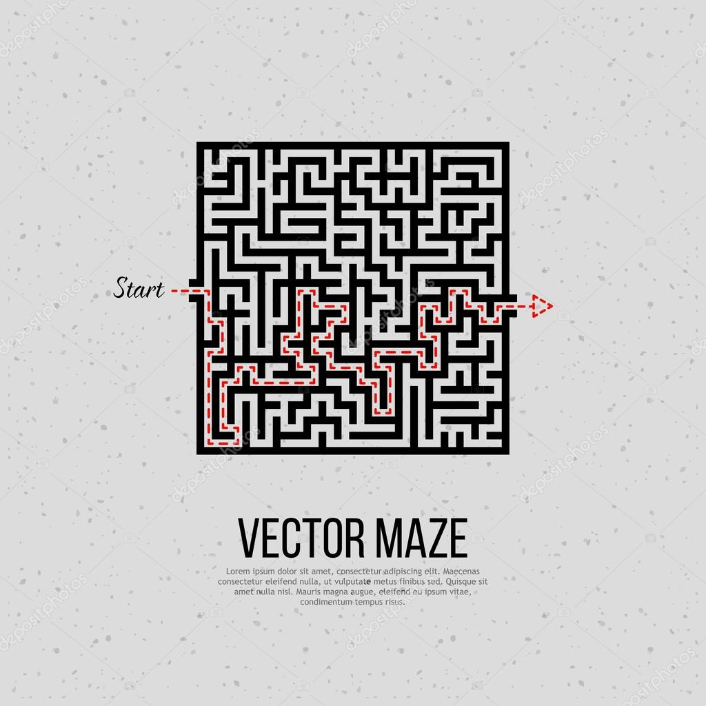 Labyrinth with Entry and Exit Stock Vector Image by ©jakegfx #111579322