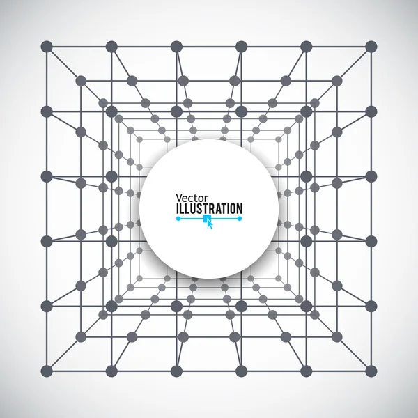 Wireframe Mesh Cube — Stock Vector © jakegfx #111574568