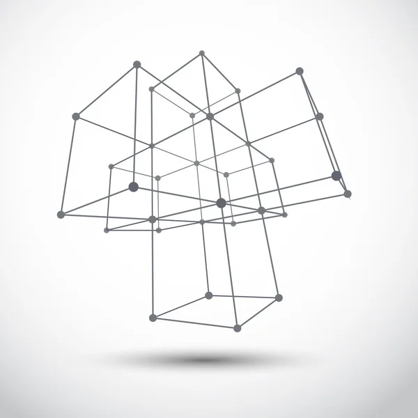 Wireframe Mesh Cubes Stock Vector by ©jakegfx 111552222