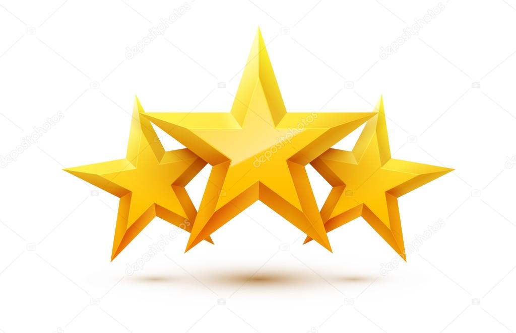 Three Golden Stars Stock Vector by ©jakegfx 111584090