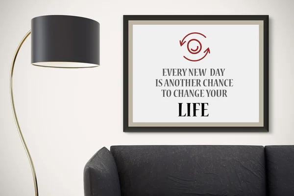 Inspirational motivating quote on picture frame. — Stock Photo ...