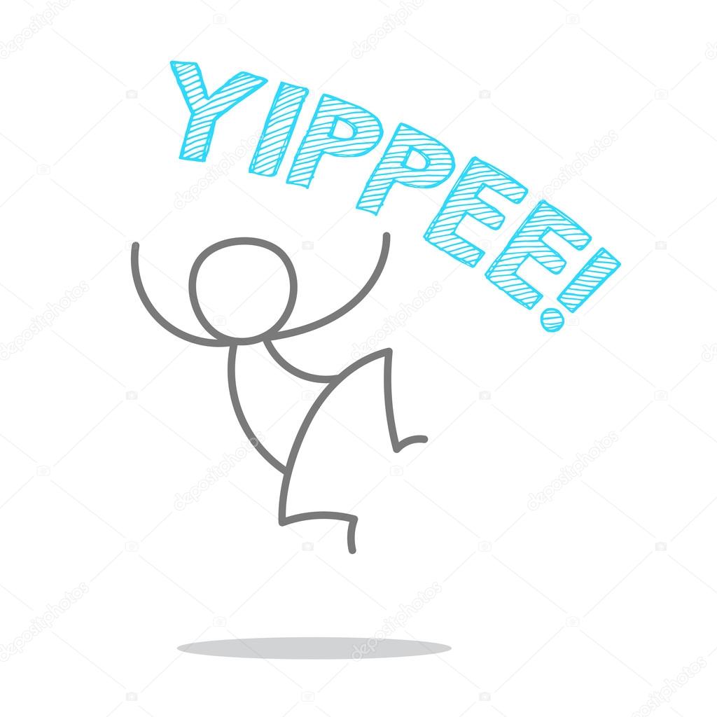 Yippee Jumping For Joy Cartoon