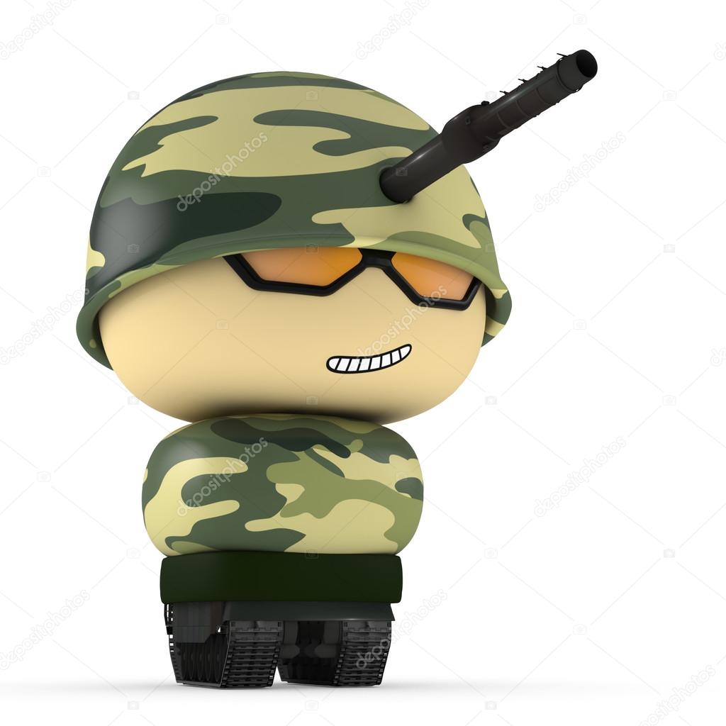 Mini tank soldier Stock Illustration by ©zzoplanet #81692544