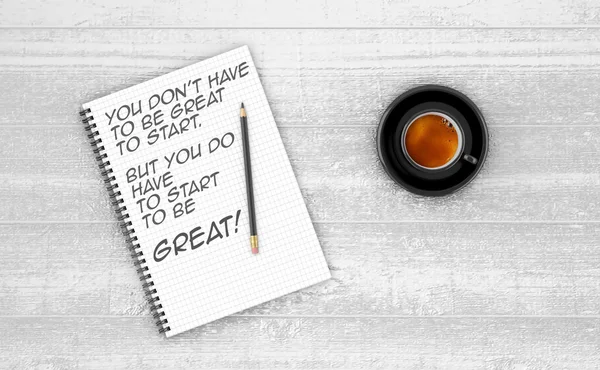 Inspirational Quote on Notepad. Stock Photo by ©zzoplanet 100708072