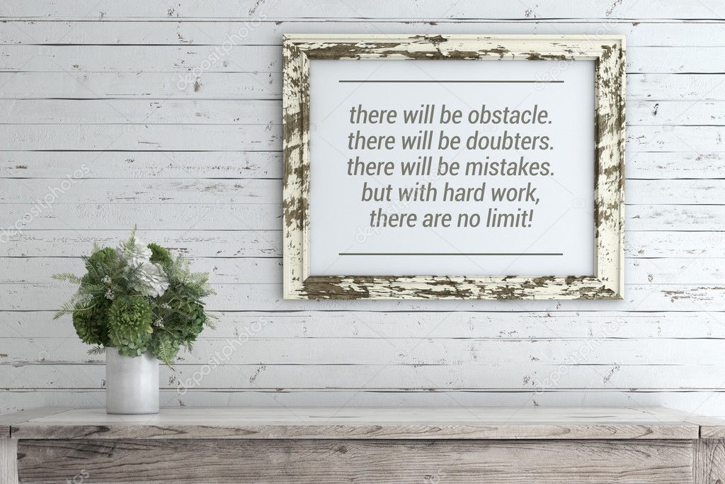 Inspirational Quote on Picture Frame. — Stock Photo © zzoplanet #96152178