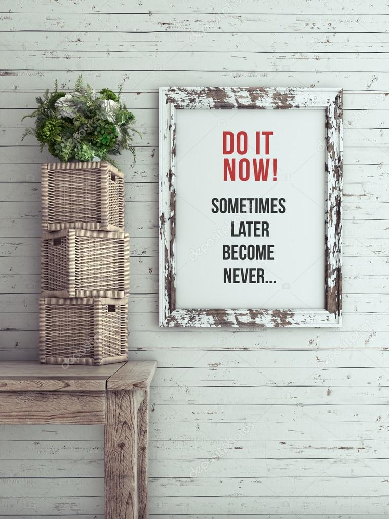 Inspirational Quote on Picture Frame. Stock Photo by ©zzoplanet 97215356