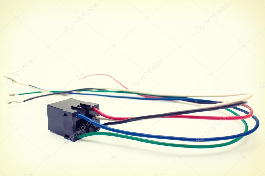 Vintage background, relay and wires — Stock Photo © Evgeni #57262375