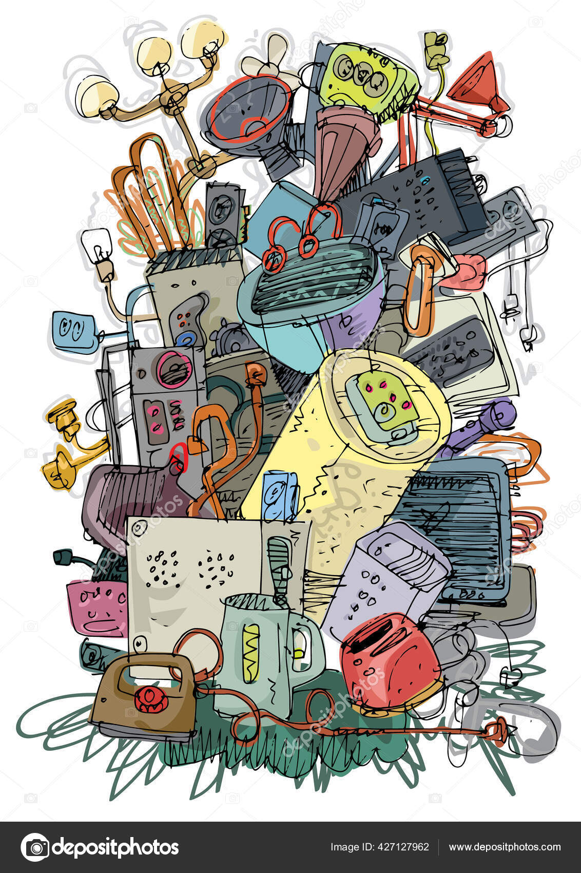 Pile Of Stuff Drawing