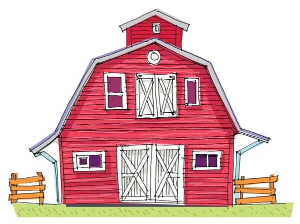 Traditional barn - cartoon — Stock Vector © iralu1 #88313134
