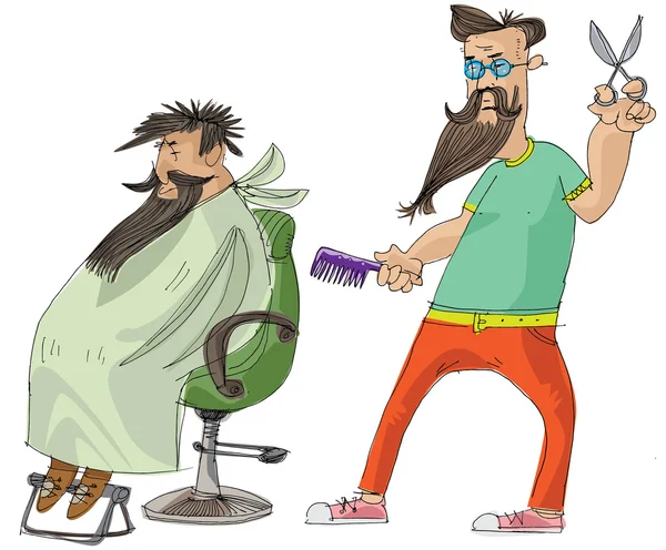 Barber shop - cartoon — Stock Vector © iralu1 #88313948 Barber shop - cartoon — Stock Vector © iralu1 #88313948