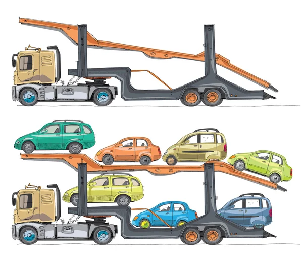 744 Car transporter Stock Illustrations | Depositphotos