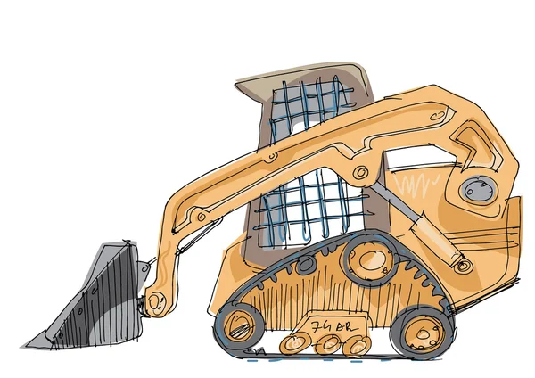 Mini excavator - cartoon Stock Vector by ©iralu1 88311528