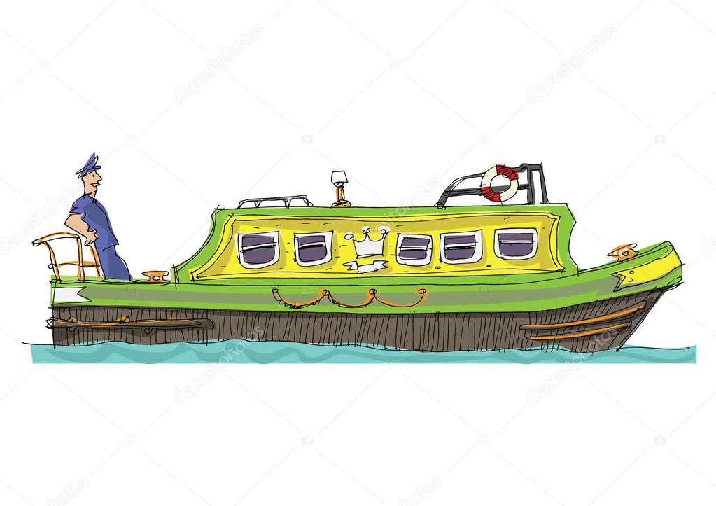 Leisure barge - cartoon Stock Vector Image by ©iralu1 #88310592