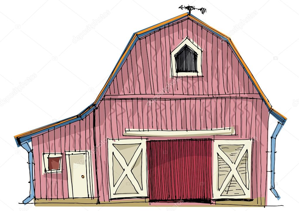 Cartoon Old Barn