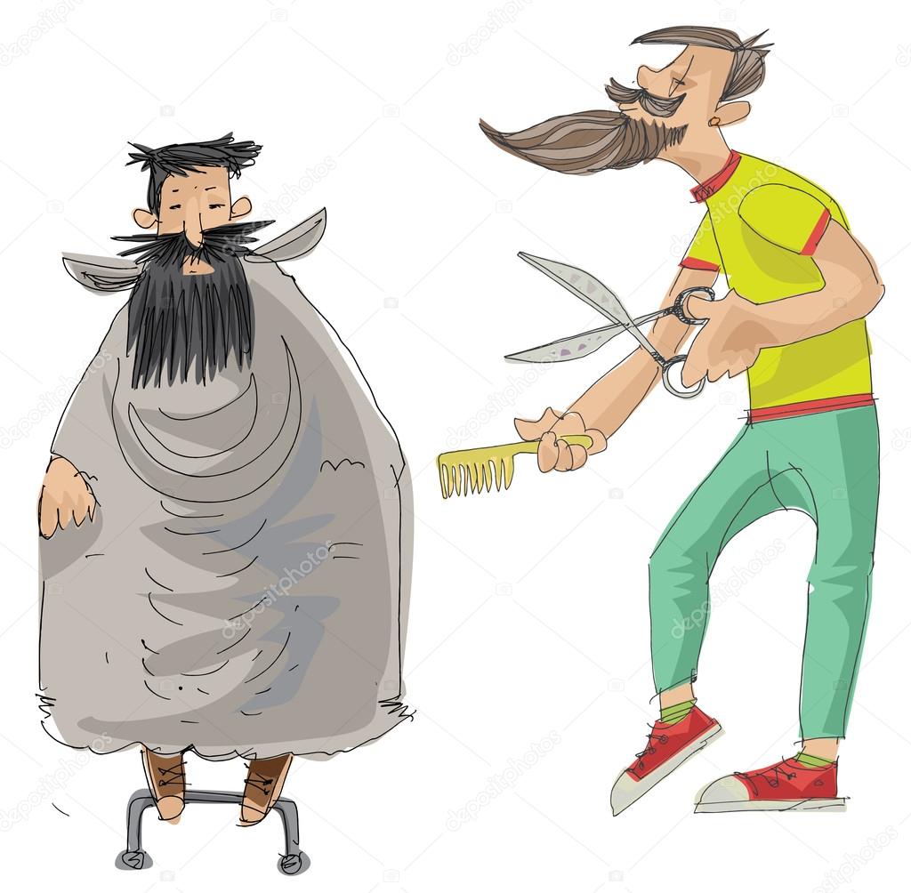 Barber shop - cartoon — Stock Vector © iralu1 #88311502 Barber shop - cartoon — Stock Vector © iralu1 #88311502
