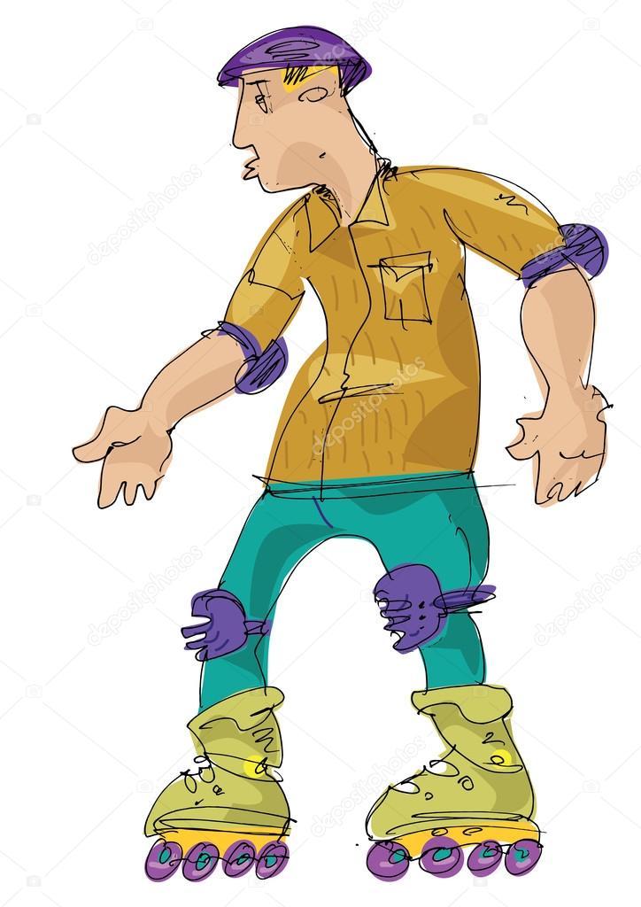 Roller Skating Guy Stock Vector By ©iralu1 88313308