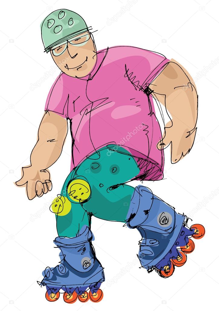Roller Skating Guy Stock Vector By ©iralu1 88313620