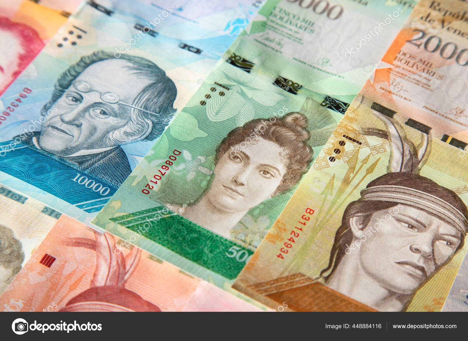 Variety Banknotes Venezuela Stock Photo by ©swisshippo 448884116