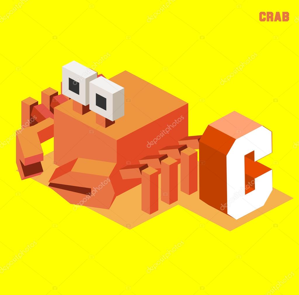 C for Crab, Animal Alphabet collection Stock Vector Image by ©sukmaraga ...