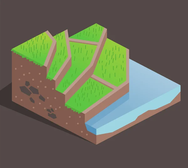 Terrace Farming land Stock Vector Image by ©sukmaraga #109501980