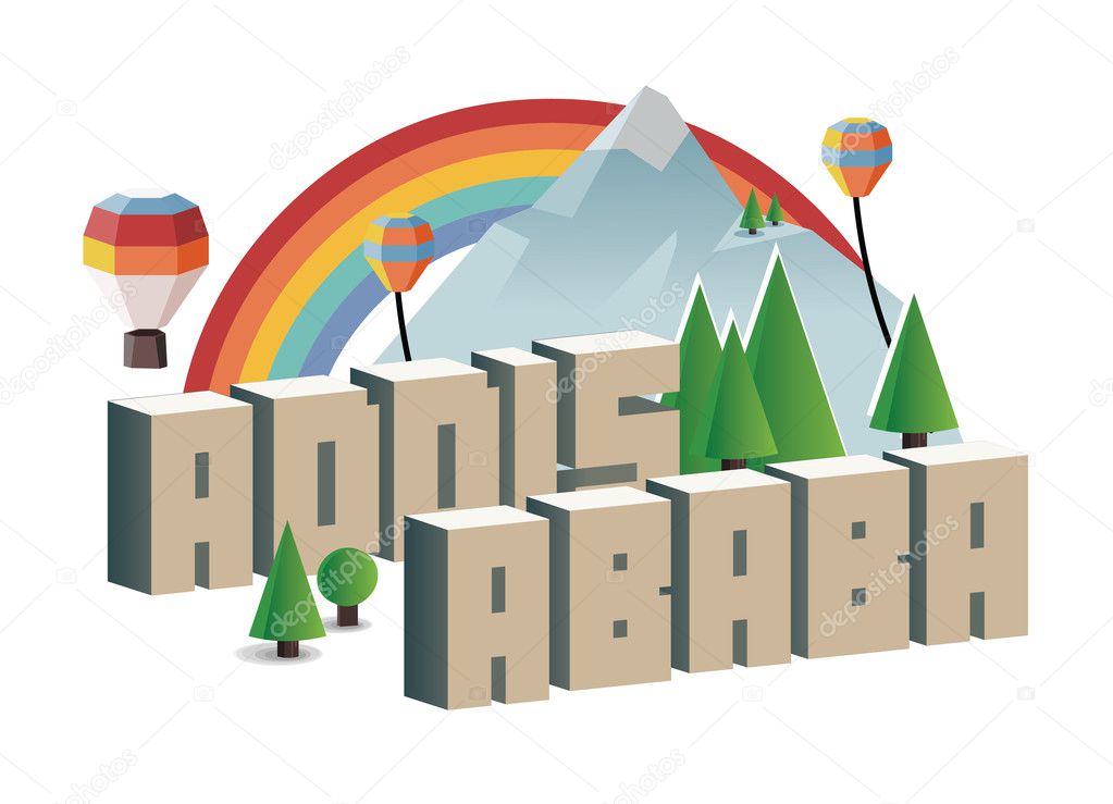 Addis Abeba hermoso destino para visitar Vector de stock por ©sukmaraga ...