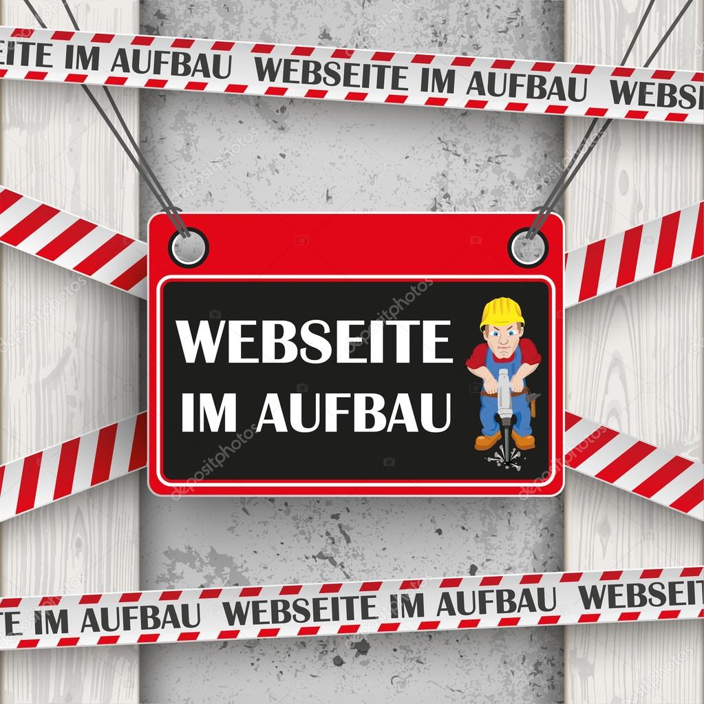 Webseite im Aufbau Concrete Wood Worker Stock Vector by ©limbi007 101179222