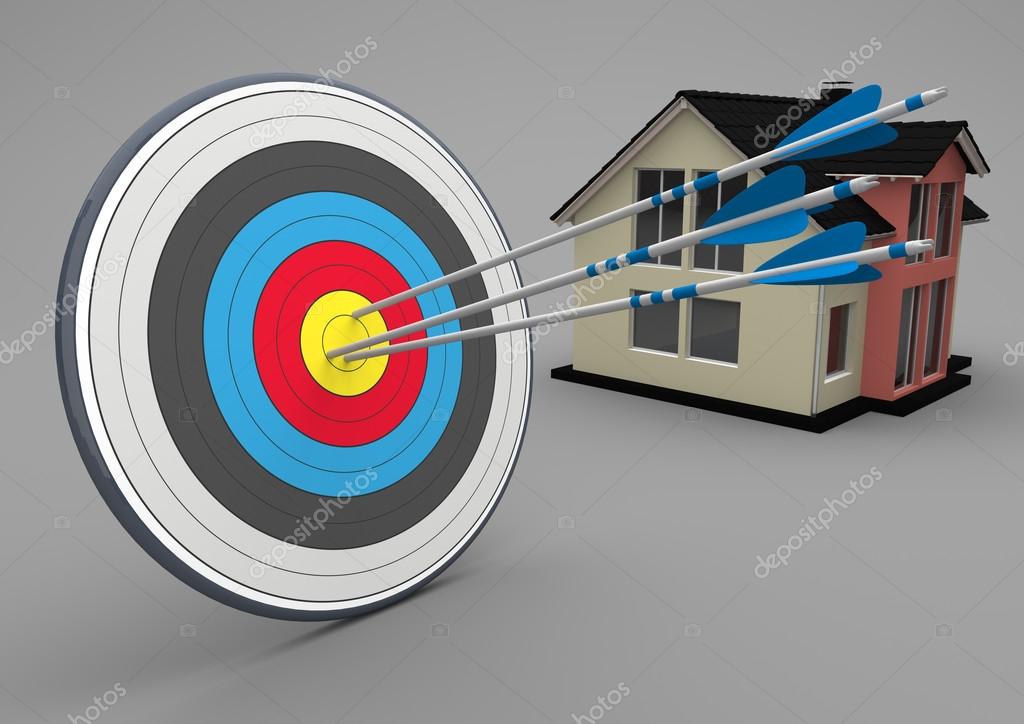 Target Arrows House — Stock Photo © limbi007 #121680474
