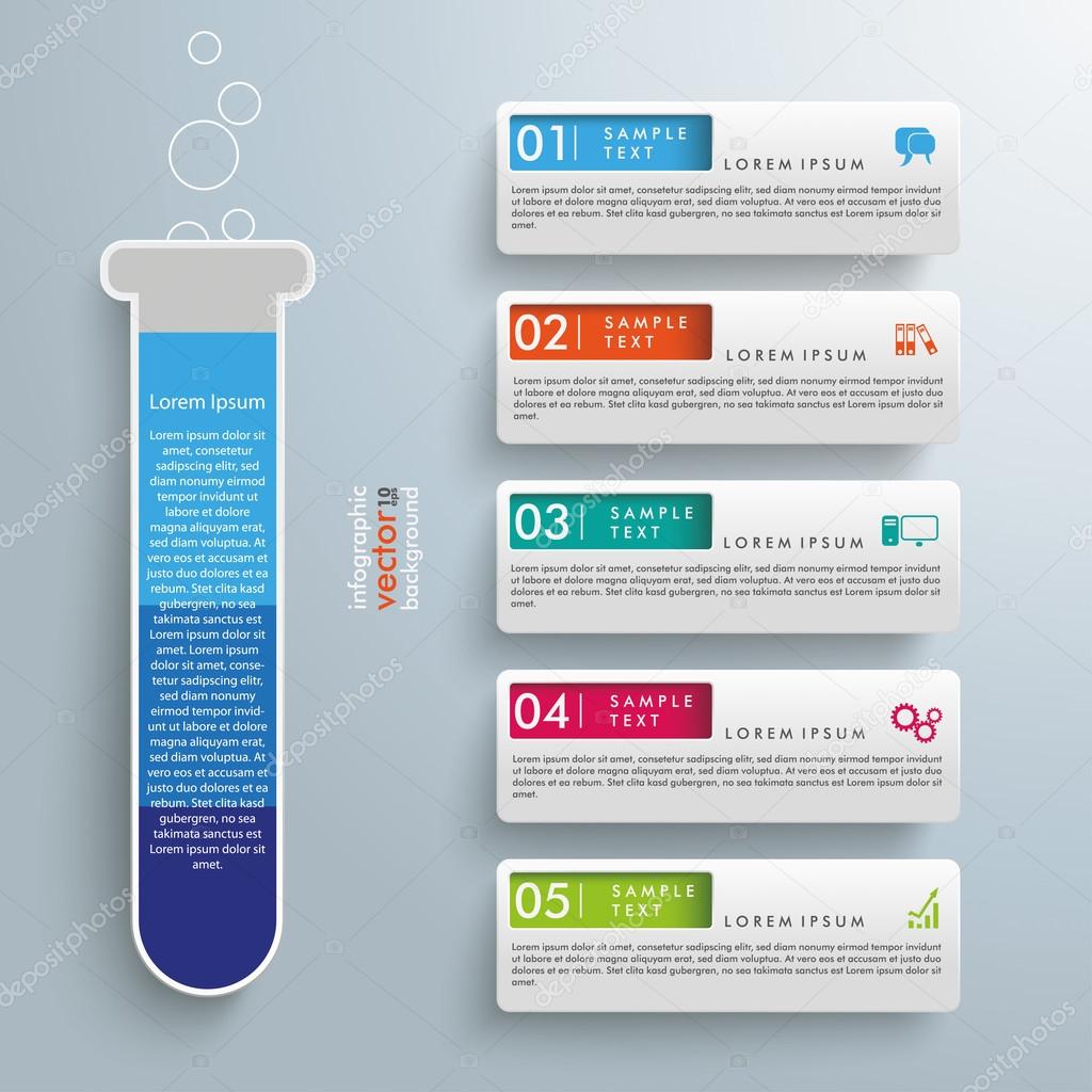 Test Tube 5 Banner Tabs Infographic Stock Vector Image by ©limbi007 ...