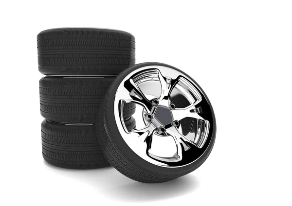 Car Tires with Rims — Stock Photo © limbi007 #124599496