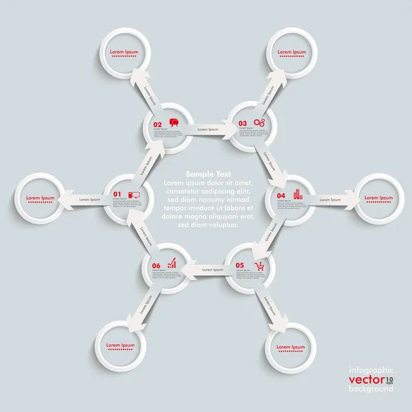 Hexagon Molecule Infographic — Stock Vector © limbi007 #72585197
