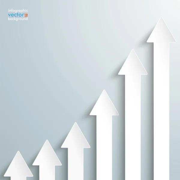 Three White Arrows Growth Stock Vector Image by ©limbi007 #72577811