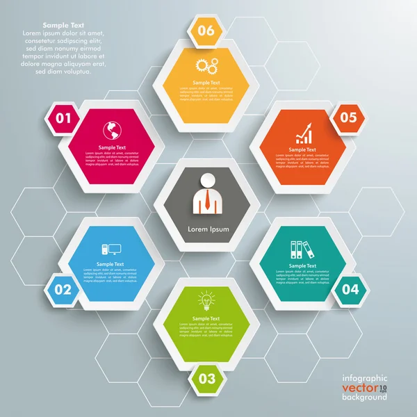 Hexagon pattern infographic Vector Art Stock Images | Depositphotos
