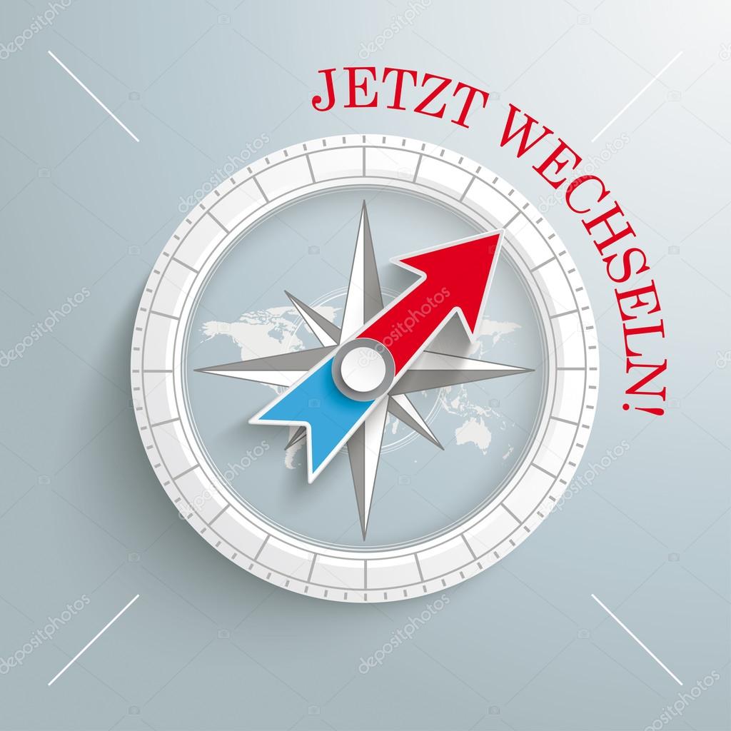 White Compass with red arrow Stock Vector Image by ©limbi007 #72575863