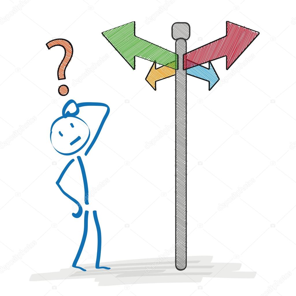 Stickman on the crossroads on the white Stock Vector Image by ©limbi007 ...