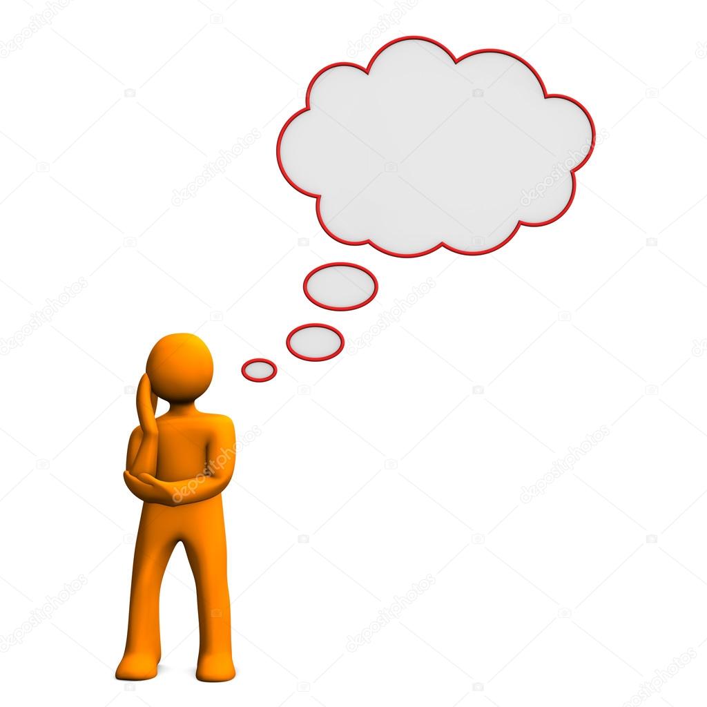 Boneco De Bolha De Pensamento