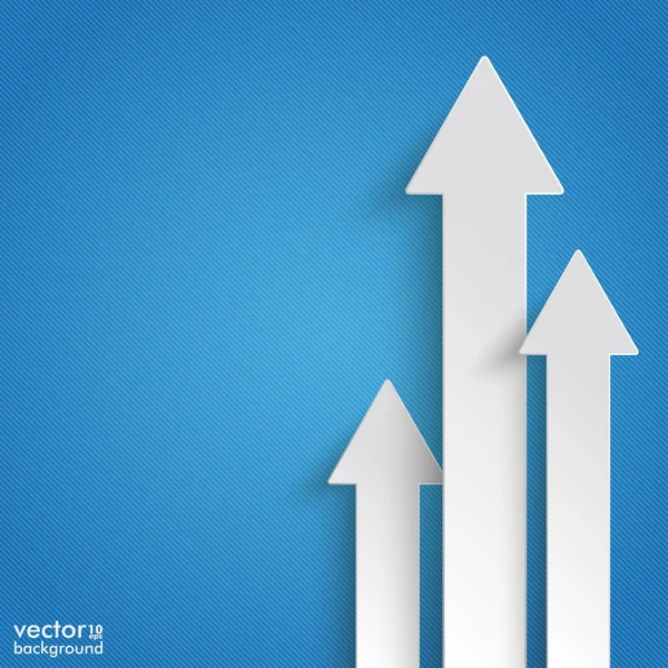 Three White Arrows Growth Concrete Stock Vector Image by ©limbi007 ...