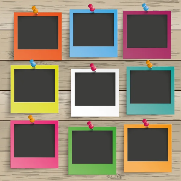 Wood 9 Photo Frames Stock Vector Image by ©limbi007 #72584163