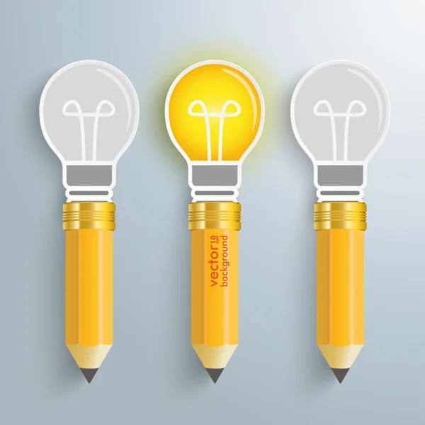 Pencils and light bulbs Stock Vector Image by ©Pazhyna #16786845