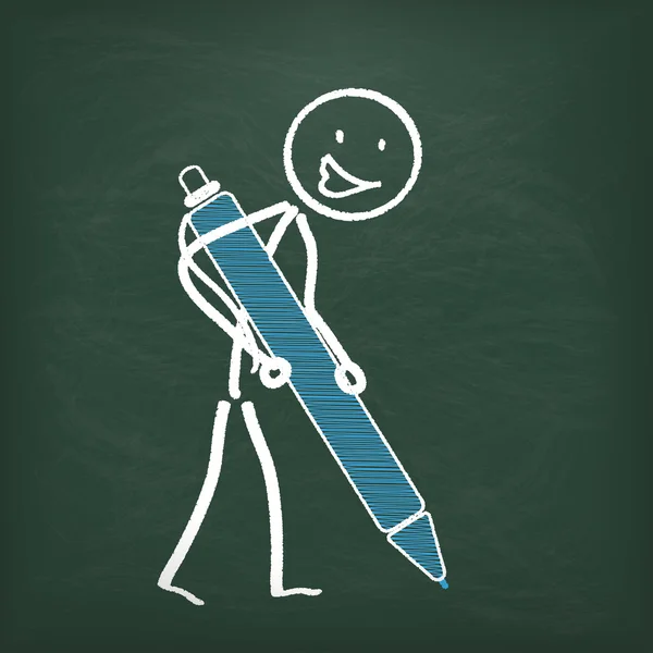 Blackboard Stickman Voting with Pen Stock Vector Image by ©limbi007 ...