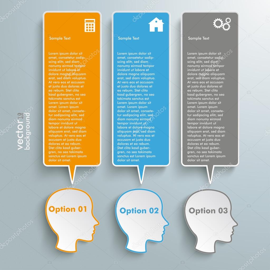 3 Heads Speech Bubble Banners ⬇ Vector Image by © limbi007 | Vector ...