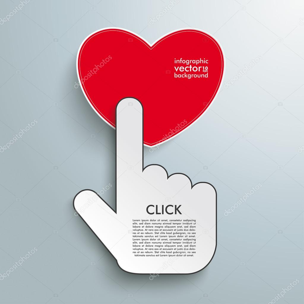 Mouse Cursor Click Hand Heart Stock Vector by ©limbi007 72583877