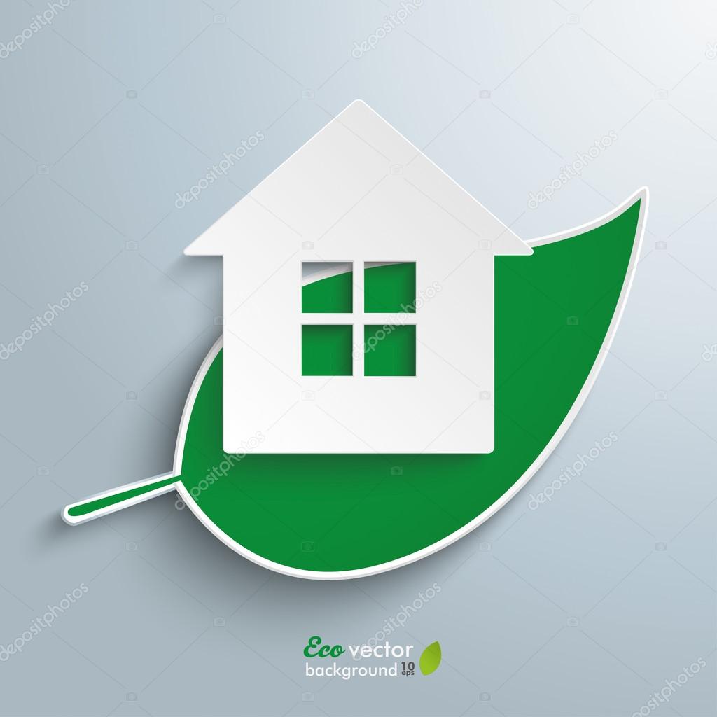 Green Leave House Stock Vector by ©limbi007 72585233