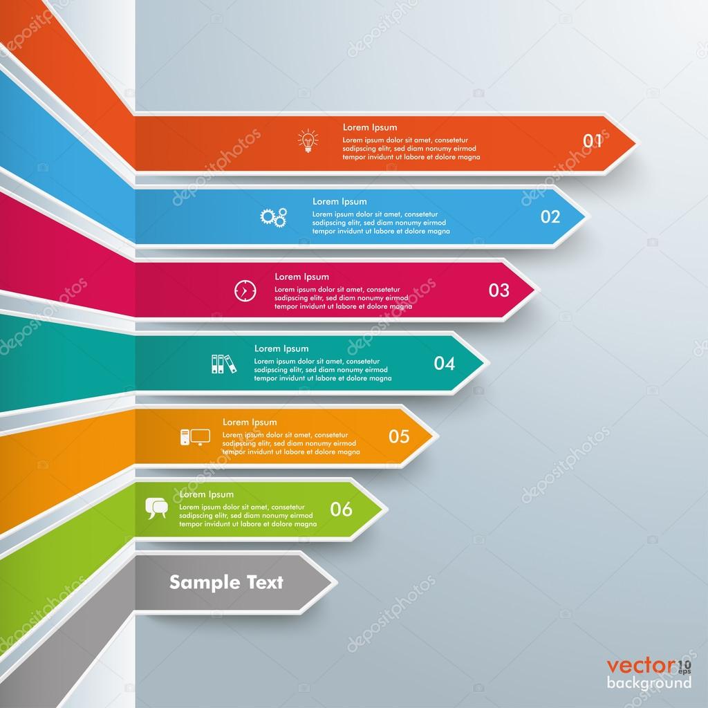 Infograf a de flechas de colores 2024