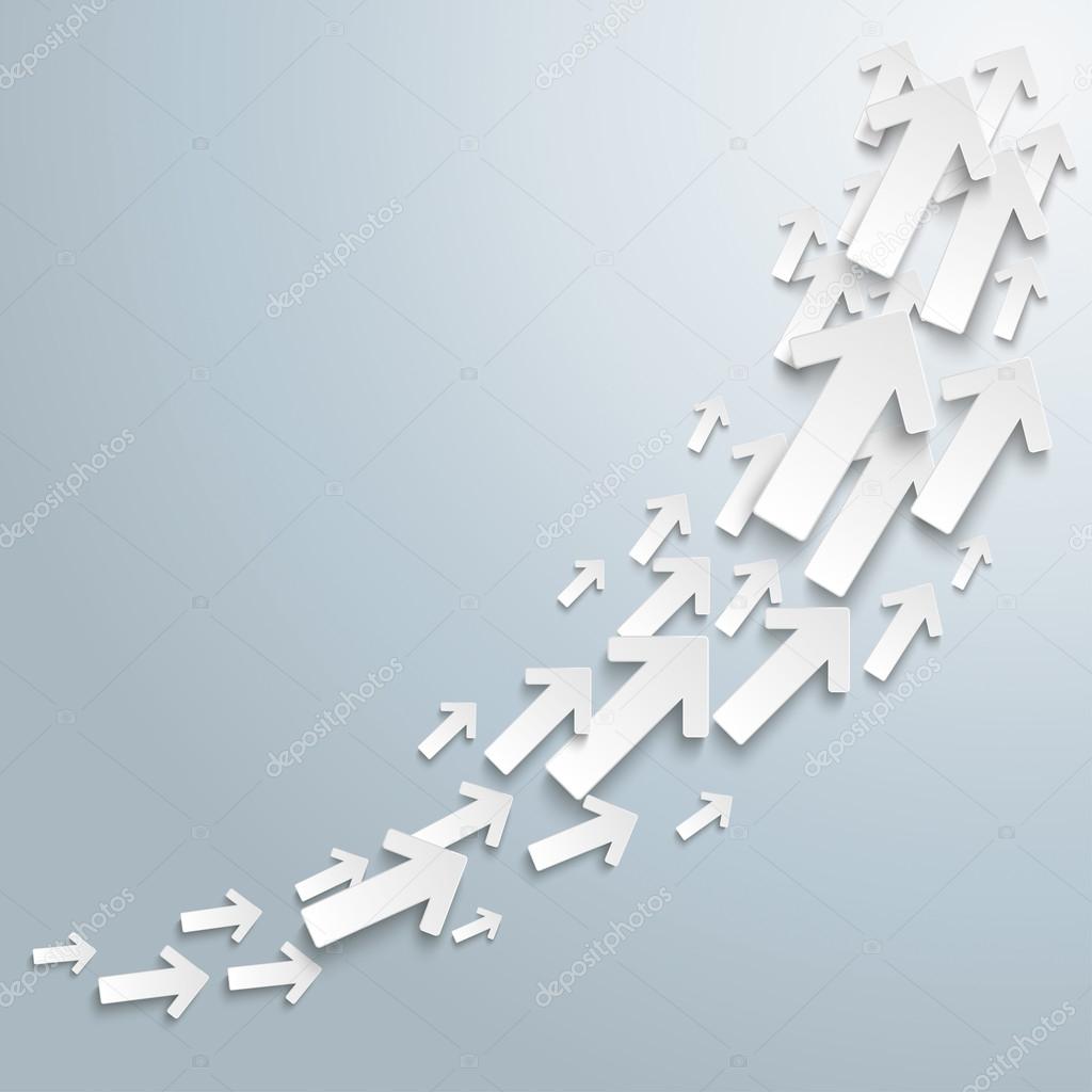 White Arrows Growth Chart Stock Vector Image by ©limbi007 #72585649