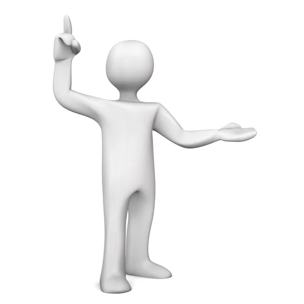 Imágenes: muñecos pensando | Blanco muñeco de dibujos animados — Foto ...