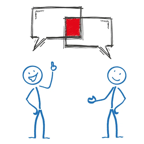 Stickwoman and Stickman Communication Problem — Stock Photo © limbi007 ...