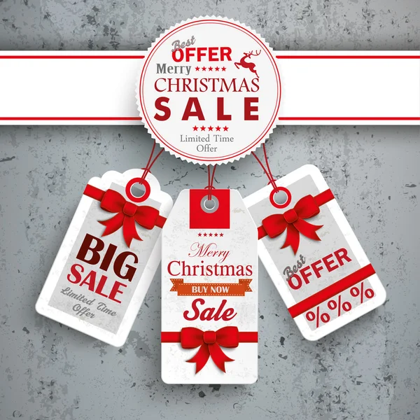 White Emblem Christmas Price Stickers Ornaments Stock Vector Image by ...