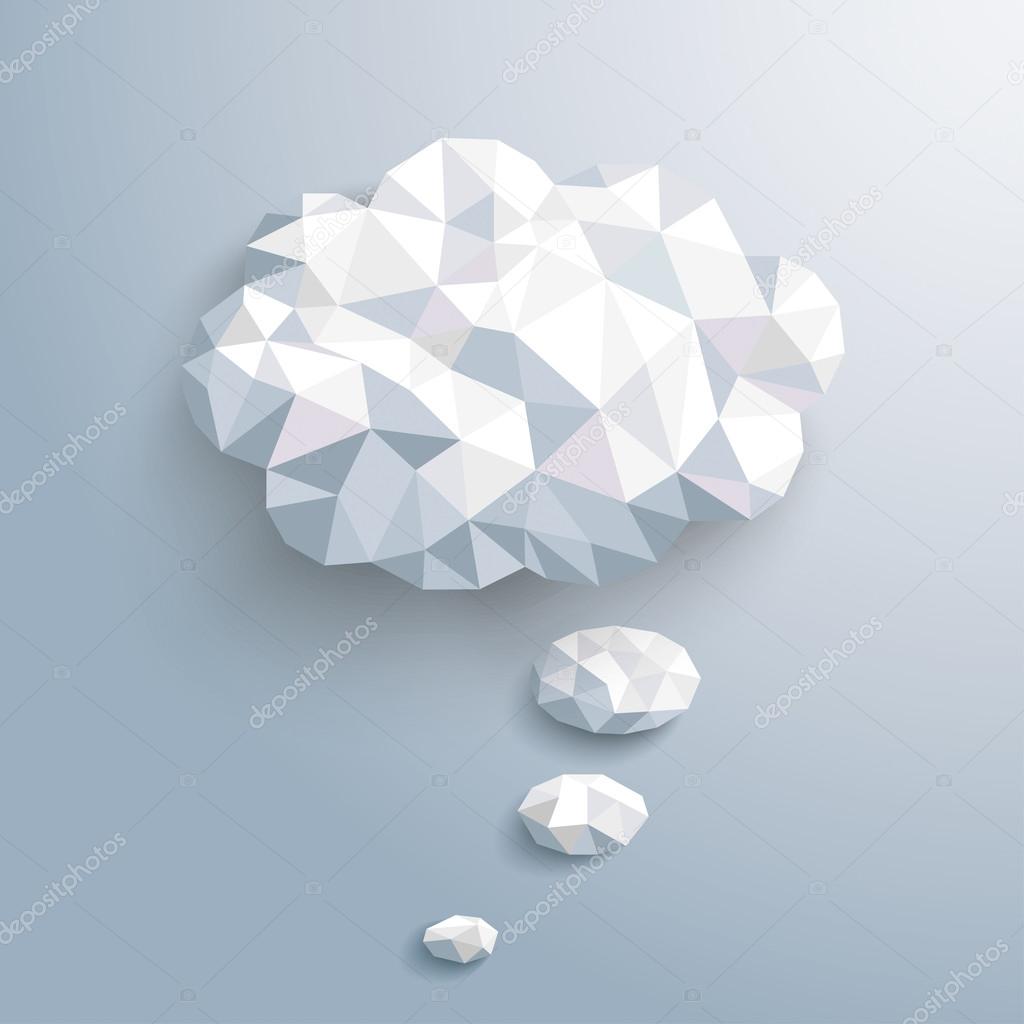 Low Poly Paper Thought Bubble Stock Vector Image by ©limbi007 #95742586
